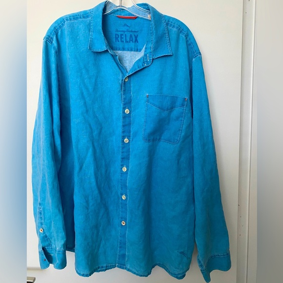 Tommy Bahama | Shirts | Tommy Bahama Ls Linen Shirt Turquoise | Poshmark